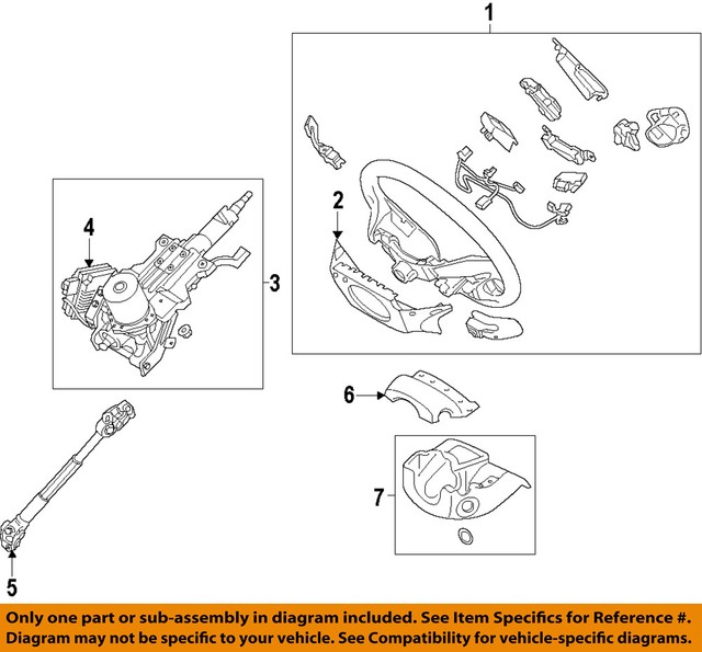 100 Genuine OEM Hyundai Electric Power Steering Column ASSY 563101R305 ...