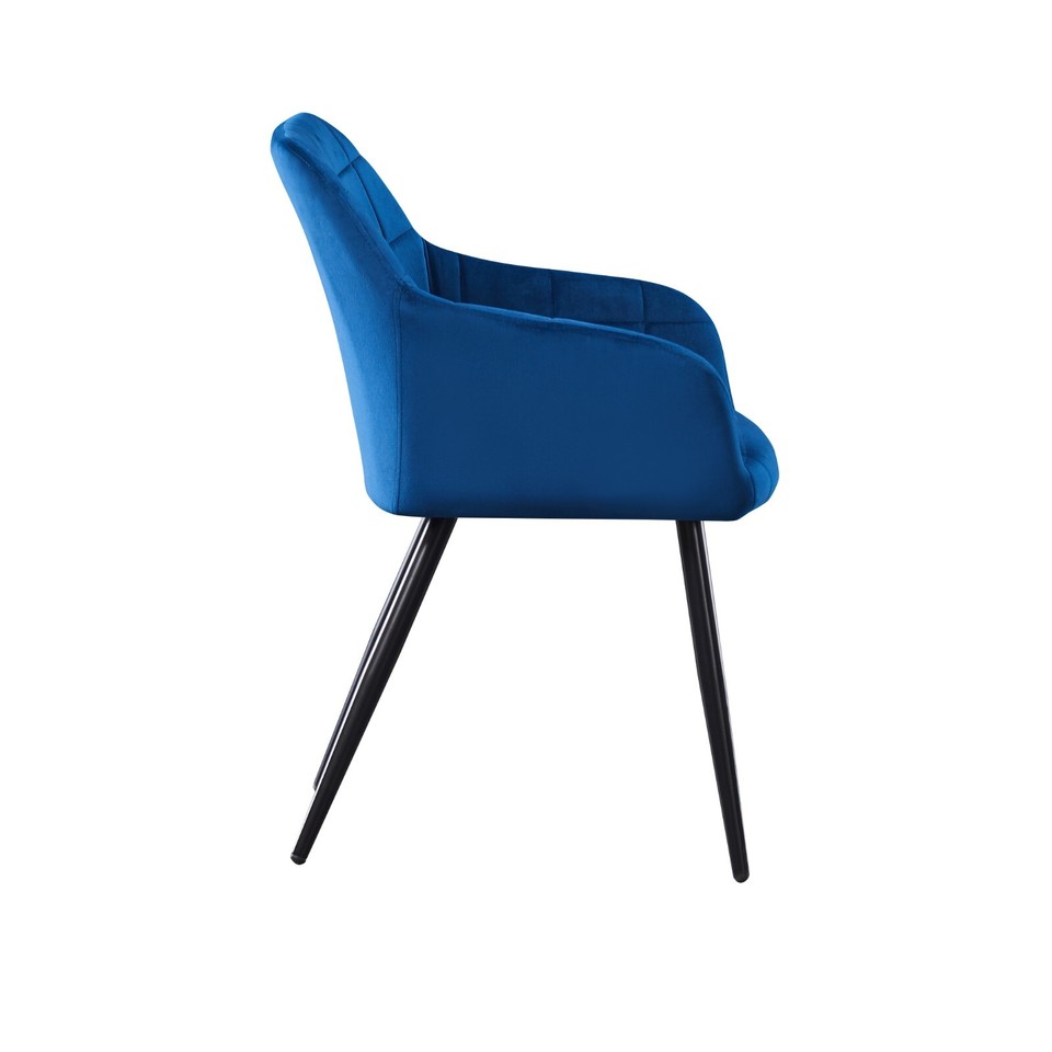 Single Dining Chairs upholstered Padded Seat Metal Legs Dining Room ...
