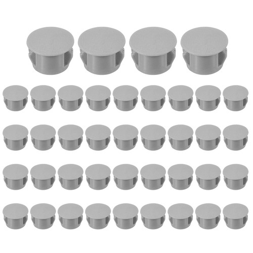 40 Pcs 12mm/1/2" Plastic Hole Plugs, Flush Type Round Plug Grey ...