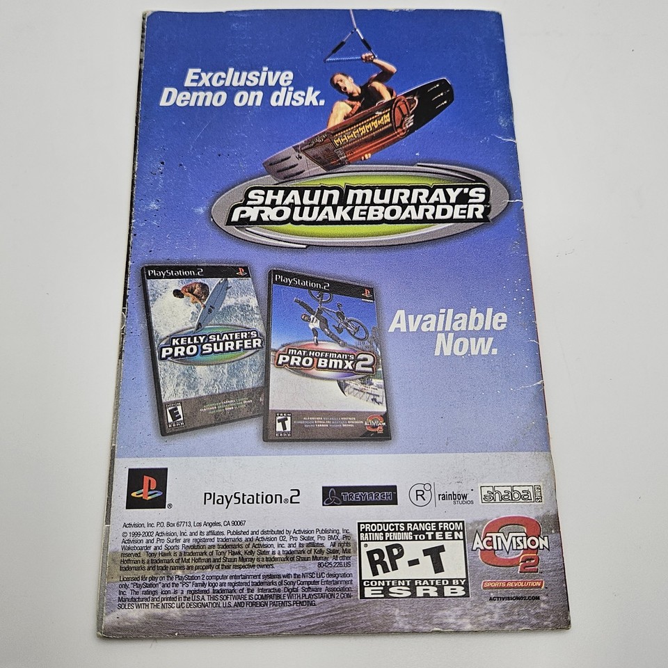 Tony Hawk's Pro Skater 4 PS2 Playstation 2 Instruction Booklet Manual ...