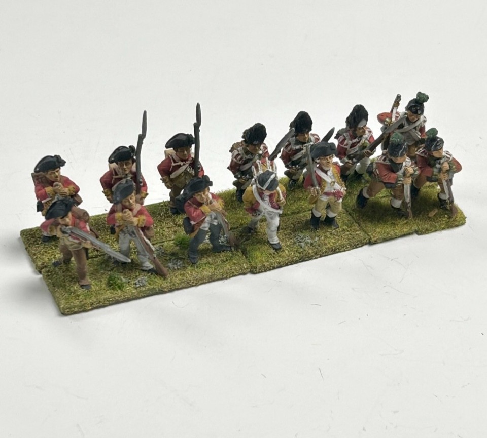 28MM PAINTED (14) AWI AMERICAN REVOLUTION WAR OF INDEPENDENCE FRONT ...