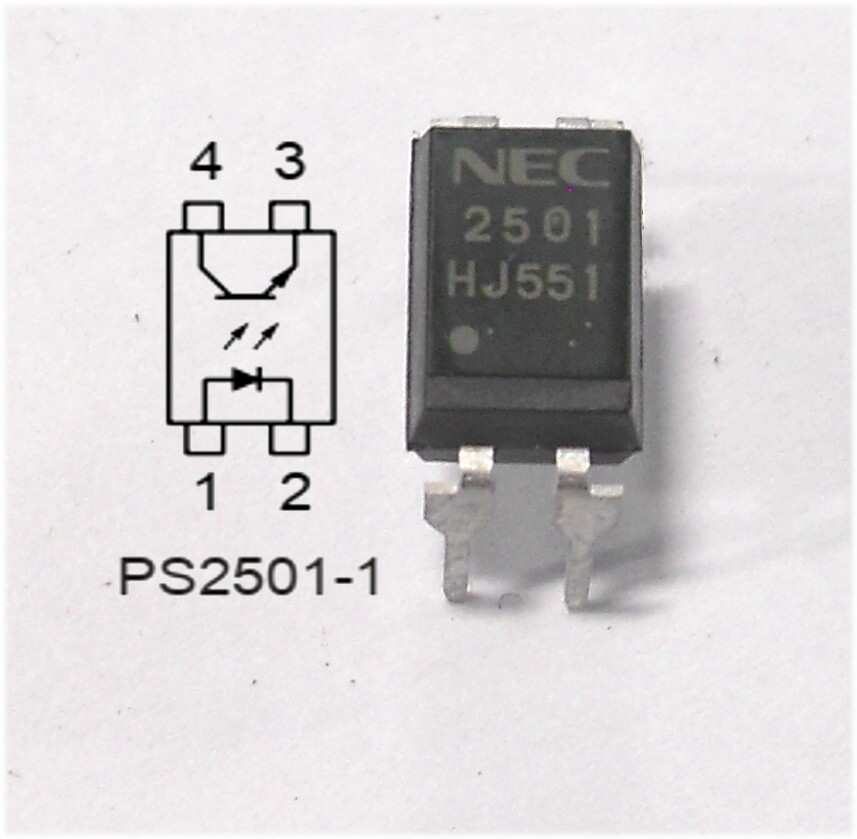 Lot of 100 NEC 2501 Opto Coupler 4 Pin Dip Single Transistor High ...