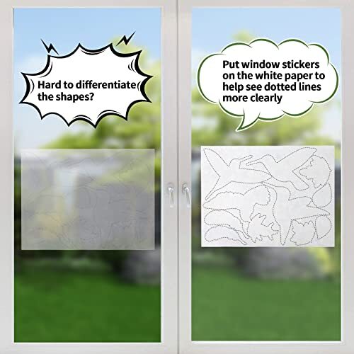 36 Pieces Window Decals for Bird Strikes, Window Clings Prevent Birds ...
