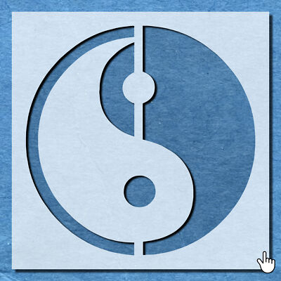 STENCIL YING YANG SHAPE PAINTING WALL ART MYLAR CRAFTS AIRBRUSH | eBay