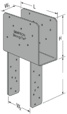 Simpson Strong-Tie ECCQ5-8SDS2.5 5 X 8 End Column Cap With Screws | eBay