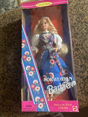 1995 Norwegian Barbie Dolls Of The World Collection Mattel #14450 NRFB ...