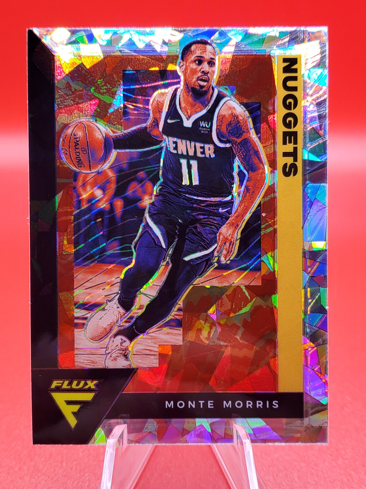 Monte Morris Washington Wizards 2020-21 Flux Silver Cracked Ice ...