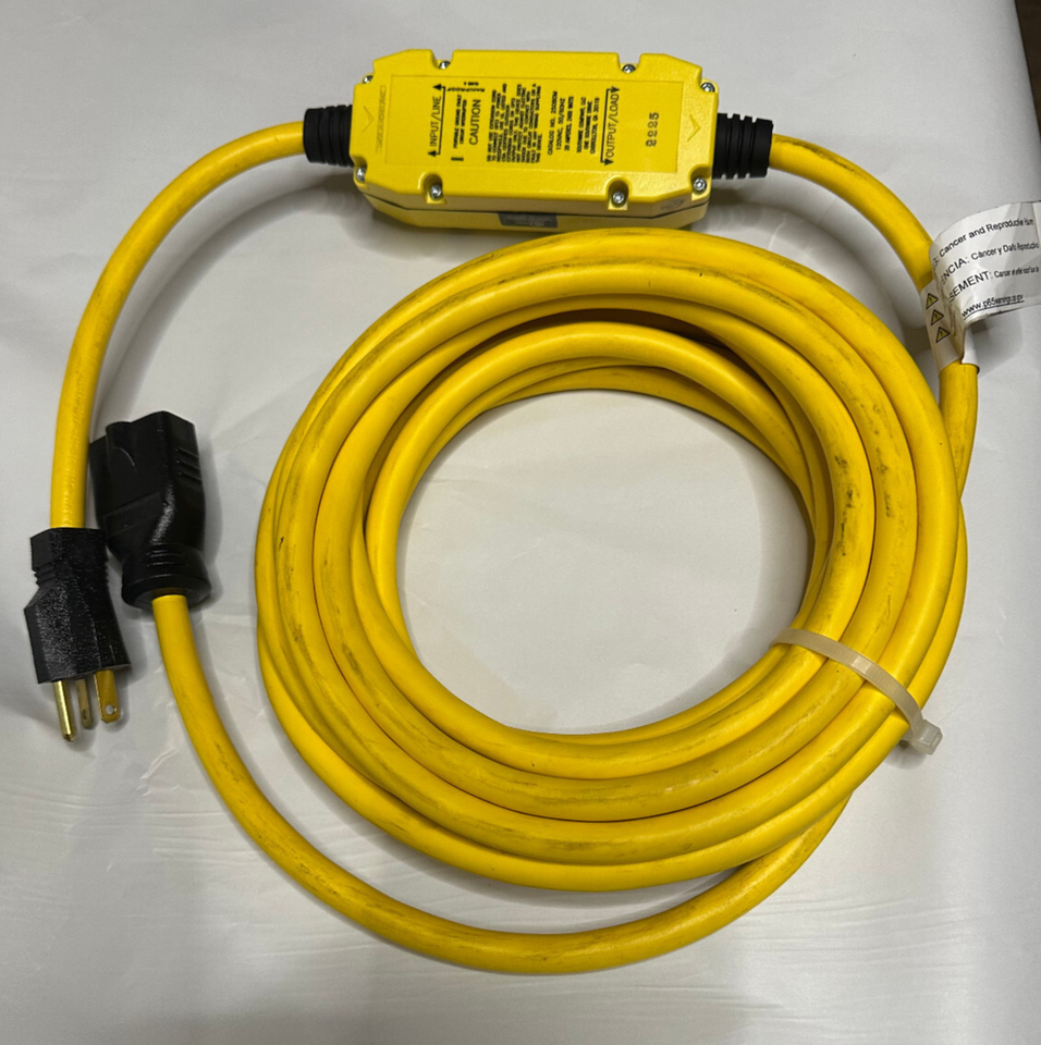 SOUTHWIRE 25080M Line Cord GFCI: 25 ft Cord, 20 A Max. Amps, 120V AC ...