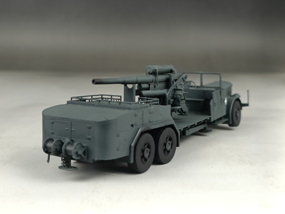 1/72 Built WWII German Vomag 7 mit 8.8cm Flak AA Truck Model | eBay