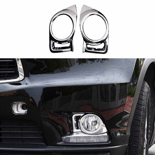 For Toyota Highlander 2015-2017 Chrome Exterior Front Fog Light Frame ...