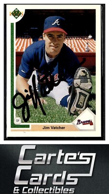 Jim Vatcher 1991 Upper Deck #604 RC Atlanta Braves TTM/IP Signed ...