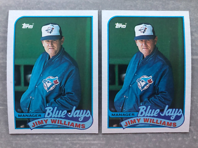 1989 Topps JIMMY WILLIAMS "White in Jays" Error & Corrected Baseball ...