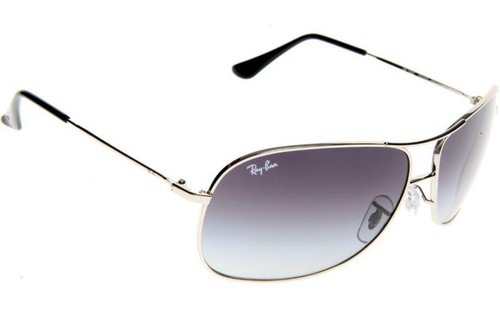 NWT Ray Ban RB3267 003/8G Aviator Highstreet Silver/Grey Gradient ...