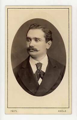 CDV - MAN & MUSTACHE Original Antique Found Photo 1871 Wien Austria ...