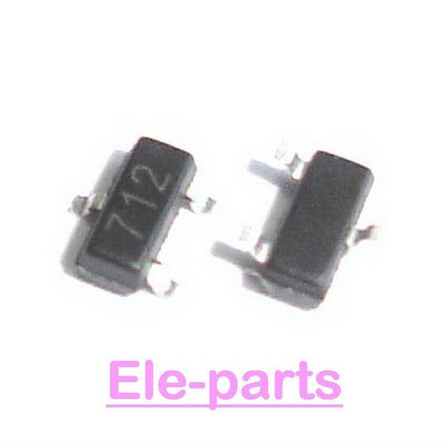 50 PCS SM712.TCT SOT23-3 712 Asymmetrical TVS Diode Chip #WD8* | eBay