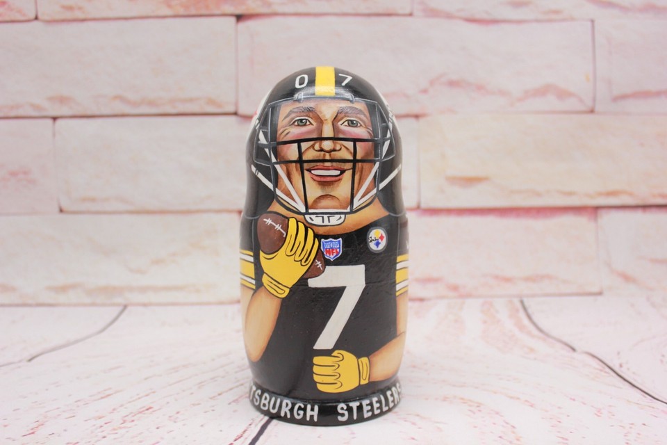Pittsburgh Steelers NFL Roethlisberger Sport Hand Painted Wooden ...
