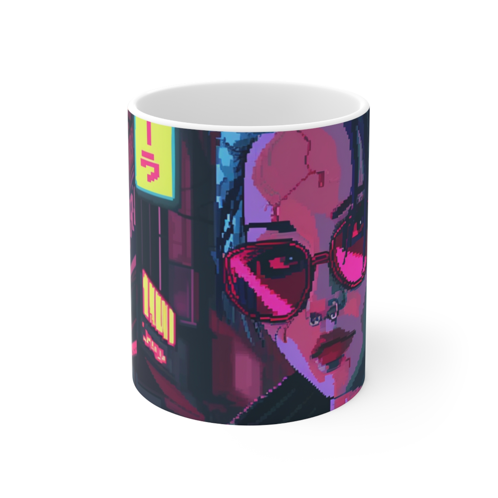 cyber punk inspired mug, holiday mug, gift mug, ceramic mug, drinkware ...