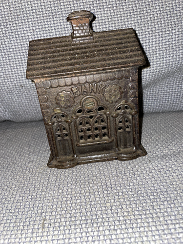 1880 Antique Cast Iron German Coin Bank | eBay