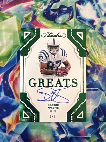 2023 REGGIE WAYNE EMERALD FLAWLESS AUTO /5 | eBay