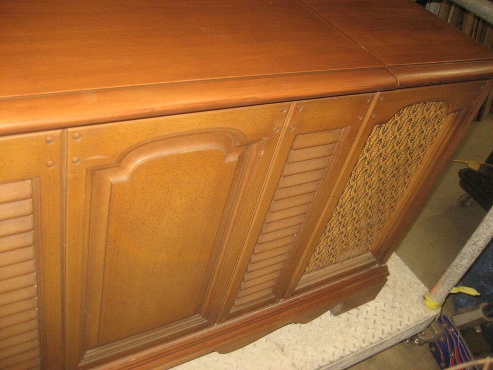 Vintage Sears Silverstone Stereo Cabinet Record Player AM-FM, model 528 ...