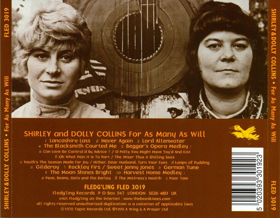 SHIRLEY & DOLLY COLLINS FOR AS MANY AS WILL NEW CD 5020393301923| eBay