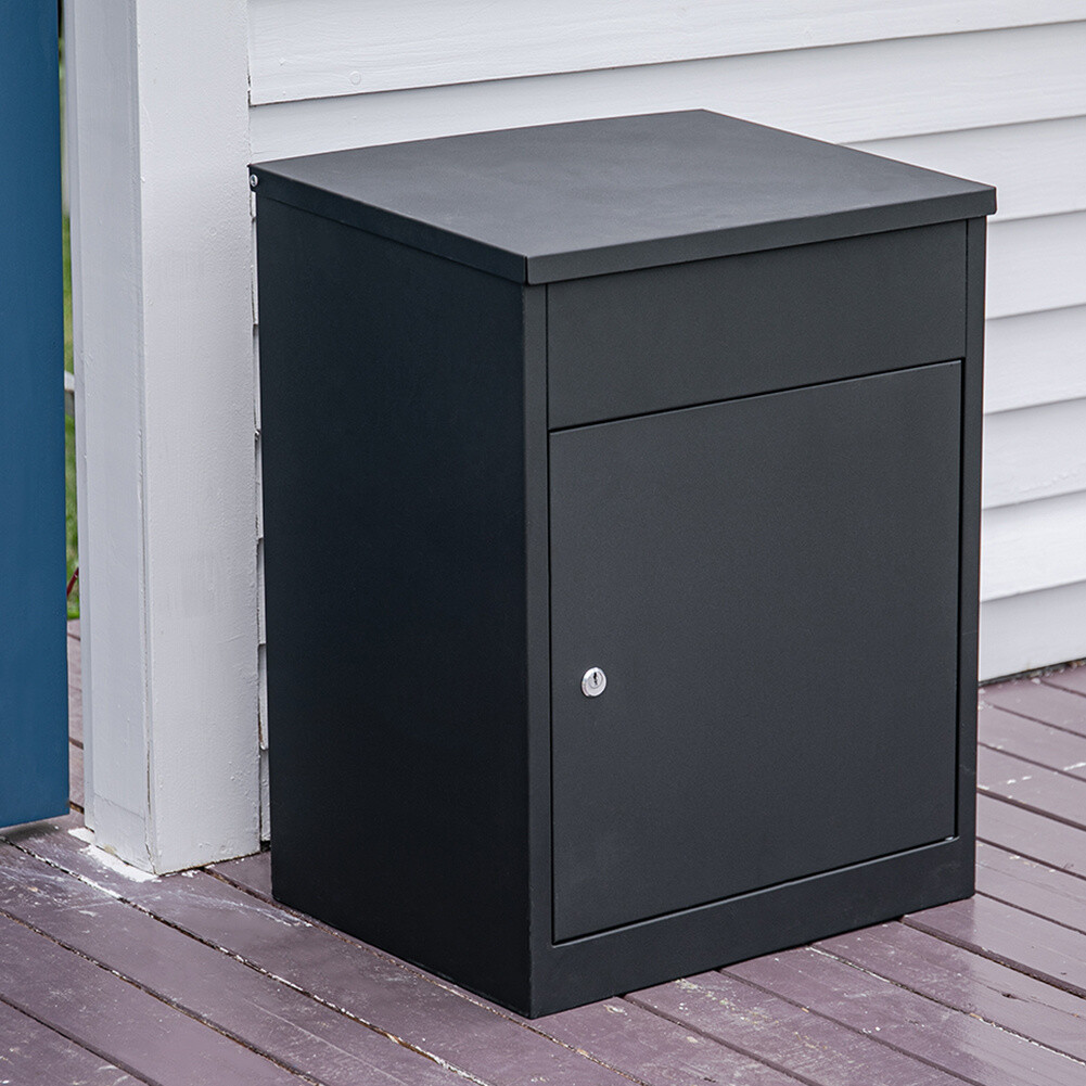Galvanized Steel Lockable Parcel Delivery Secure Dropbox Outdoor Letter ...