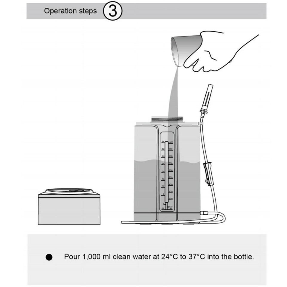 1L Home Enema Douche Kit Hot Water Bottle Reusable Compatible with ...