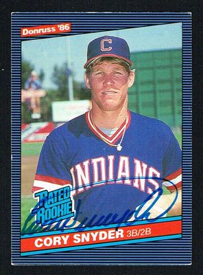 Cory Snyder #29 signed autograph auto 1986 Donruss Baseball Trading ...