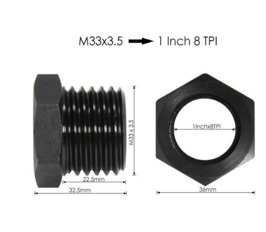 Lathe Spindle Adapter 1” × 8tpi / M33 X 3.5 To M18 X 2.5 Thread Chuck ...