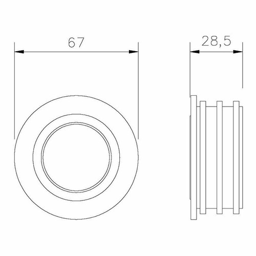 PACK OF 10 - 40mm Rubber Boss Fittings Floplast SP11B - Waste Pipe Bung ...