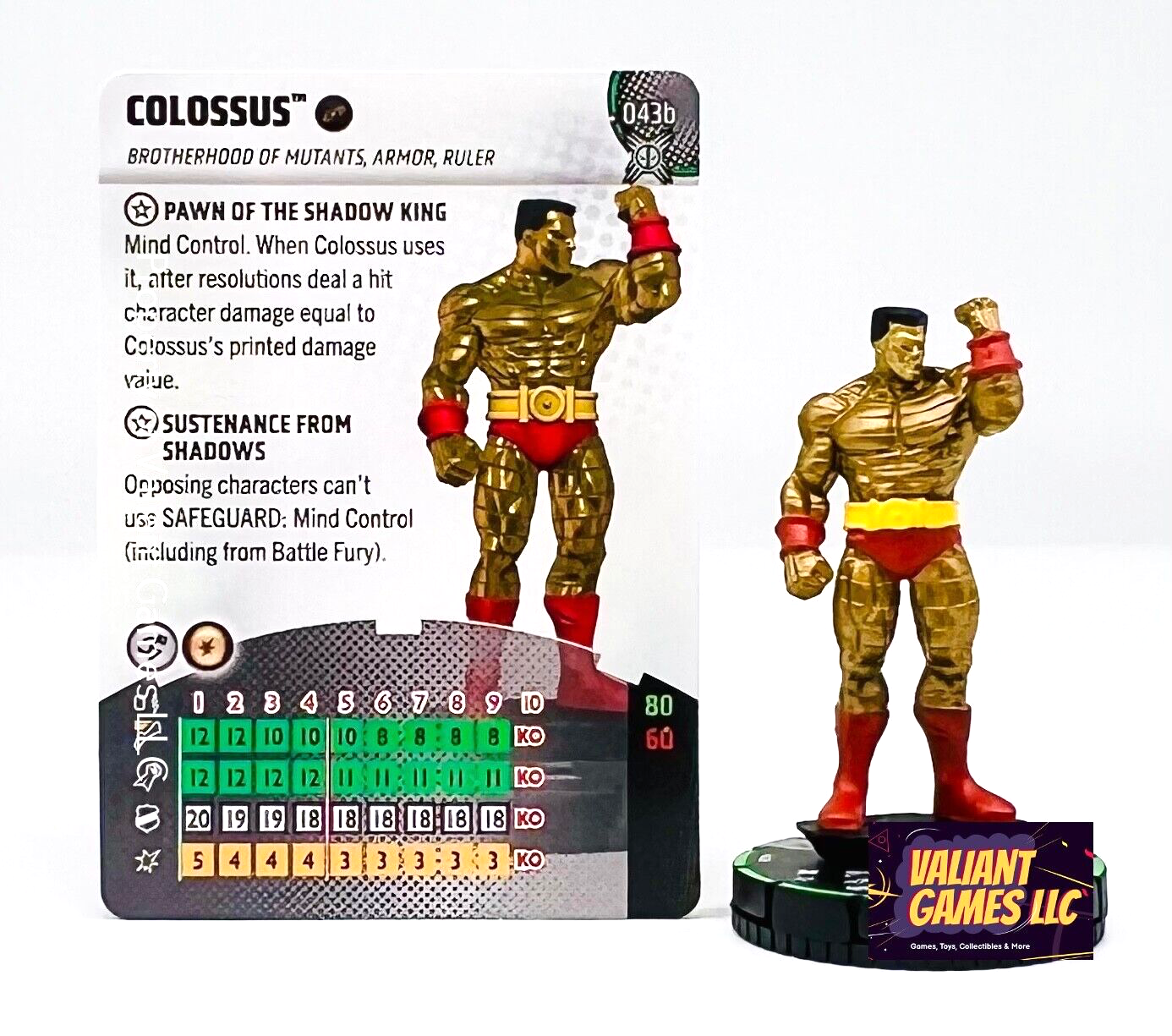 Marvel Heroclix Colossus #043b w/ Card Deadpool Weapon X Set | eBay