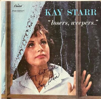 KAY STARR HAND SIGNED AUTOGRAPH LP ALBUM W/ LETTER "LOSERS WEEPERS" | eBay