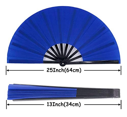 Large Folding Fans Rave Hand Clap Fan Popping Fan for Line Dancing, Big ...
