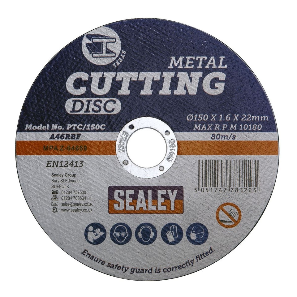 Sealey Cutting Disc 150 x 1.6mm 22mm Bore PTC/150C | eBay