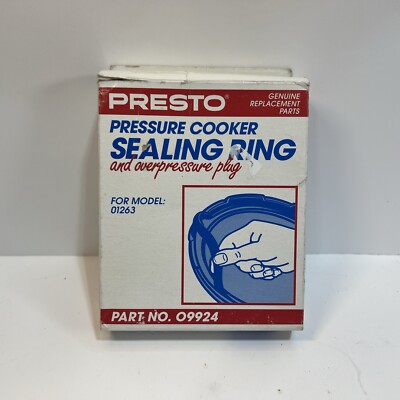 Presto Rubber Pressure Cooker Sealing Ring, 09924 New In Box Fits 01263 ...