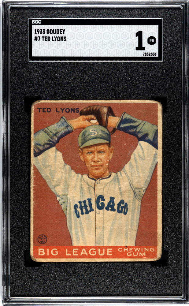 1933 Goudey Ted Lyons #7 SGC 1 | eBay