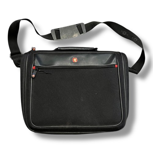 Wenger Swiss Army Laptop Messenger Bag 15” Computer Black Carry On ...