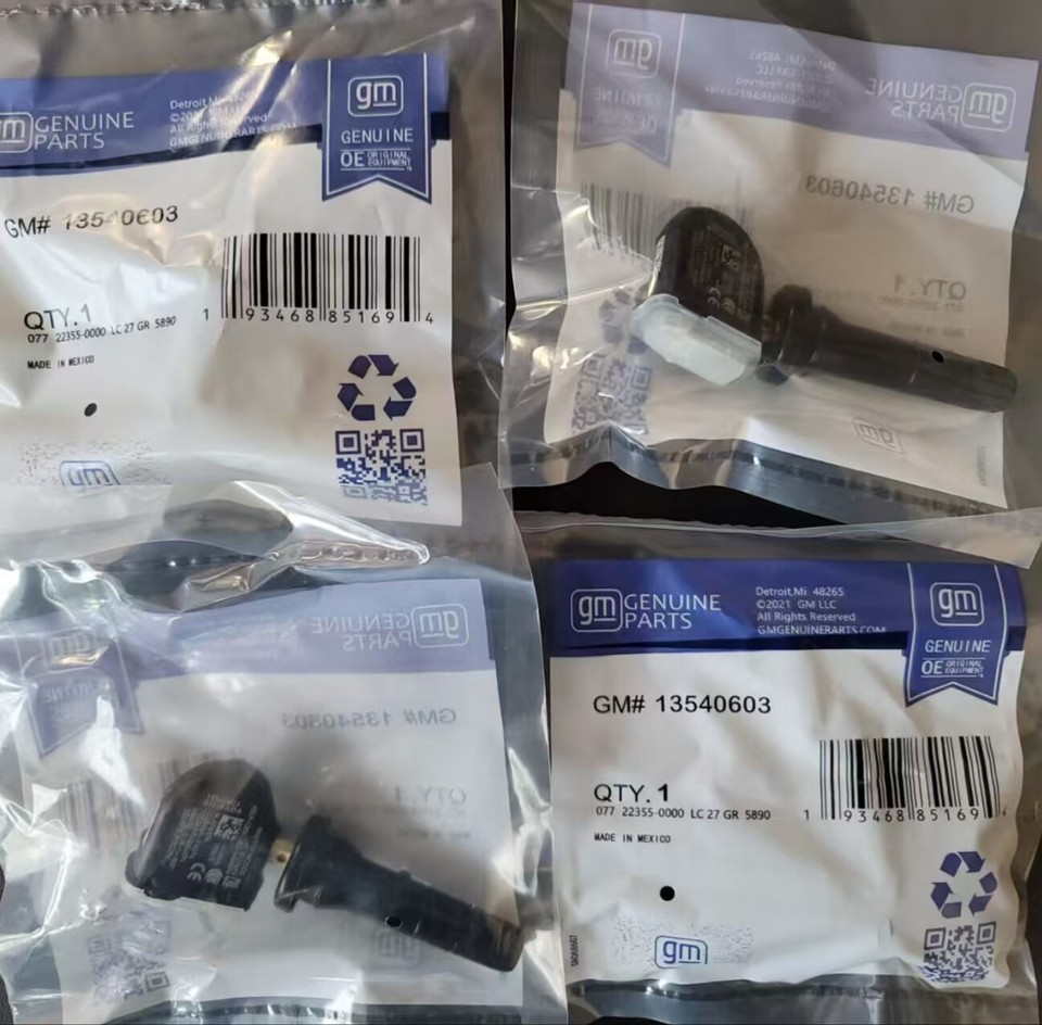 4PCS Genuine TPMS Tire Pressure Sensor 13540603 for GMC Chevy Buick ...