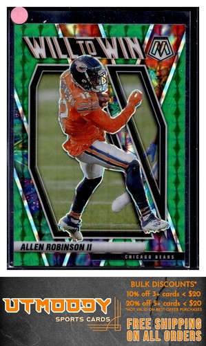 2021 Panini Mosaic WW-13 Allen Robinson II Will to Win Green | eBay