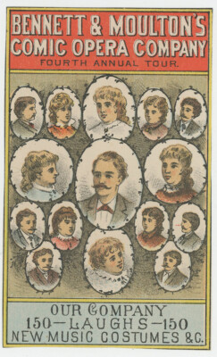 Theatrical Theater Bennett & Moultons Comic Opera Play 1880's Trade ...