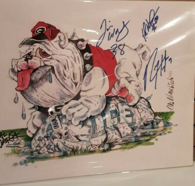 Rodney Hampton Multi Autographed 11x14 Print By Cal Warlick | eBay