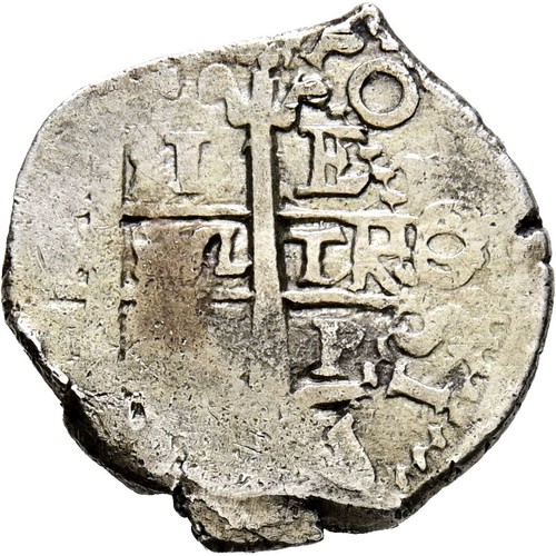 # HISPANIC SILVER COB • COLONIAL 1 REAL POTOSI • CARLOS II ☆ Cal# type ...