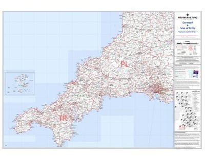 Lancashire And The Isle Of Man Postcode Wall Map Sect - vrogue.co