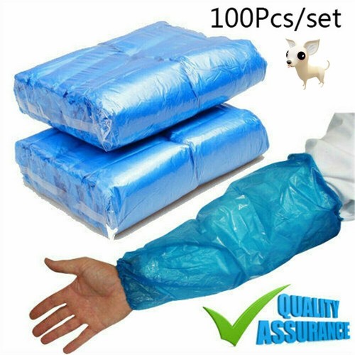 1000x Blue Disposable Plastic Arm Sleeves Covers Oversleeves Cleaning ...