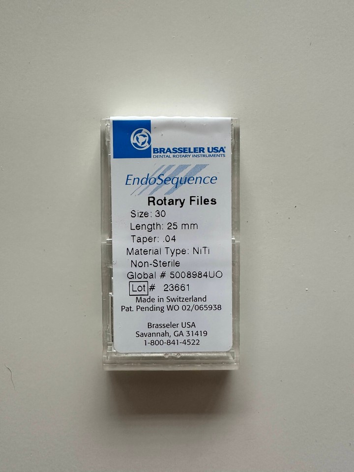 Brasseler Endodontic EndoSequence Rotary Files RF30 .04 Taper 25 mm(4 ...