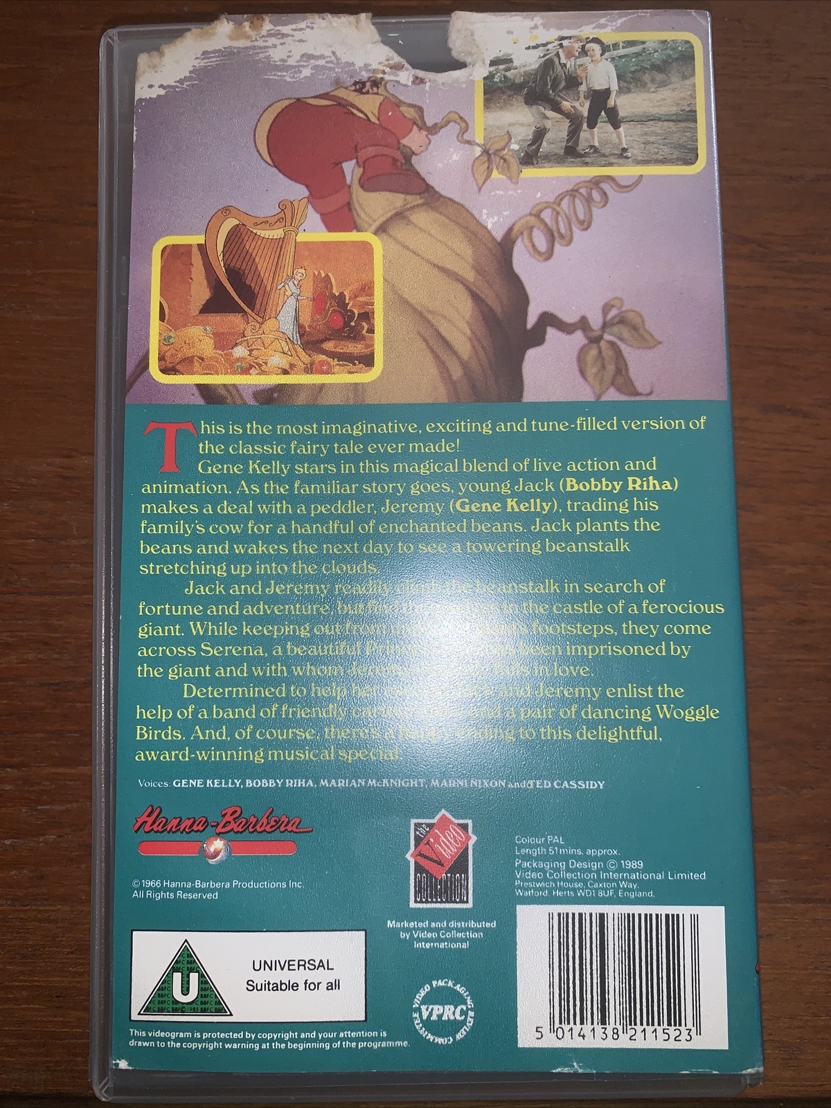JACK AND THE BEANSTALK GENE KELLY - HANNA BARBERA - RARE 1989 VHS VIDEO ...