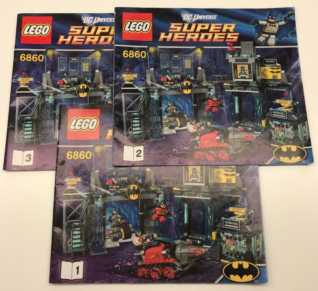 Lego 6860 Instruction Booklet -MANUAL ONLY- The Batcave Batman Super ...