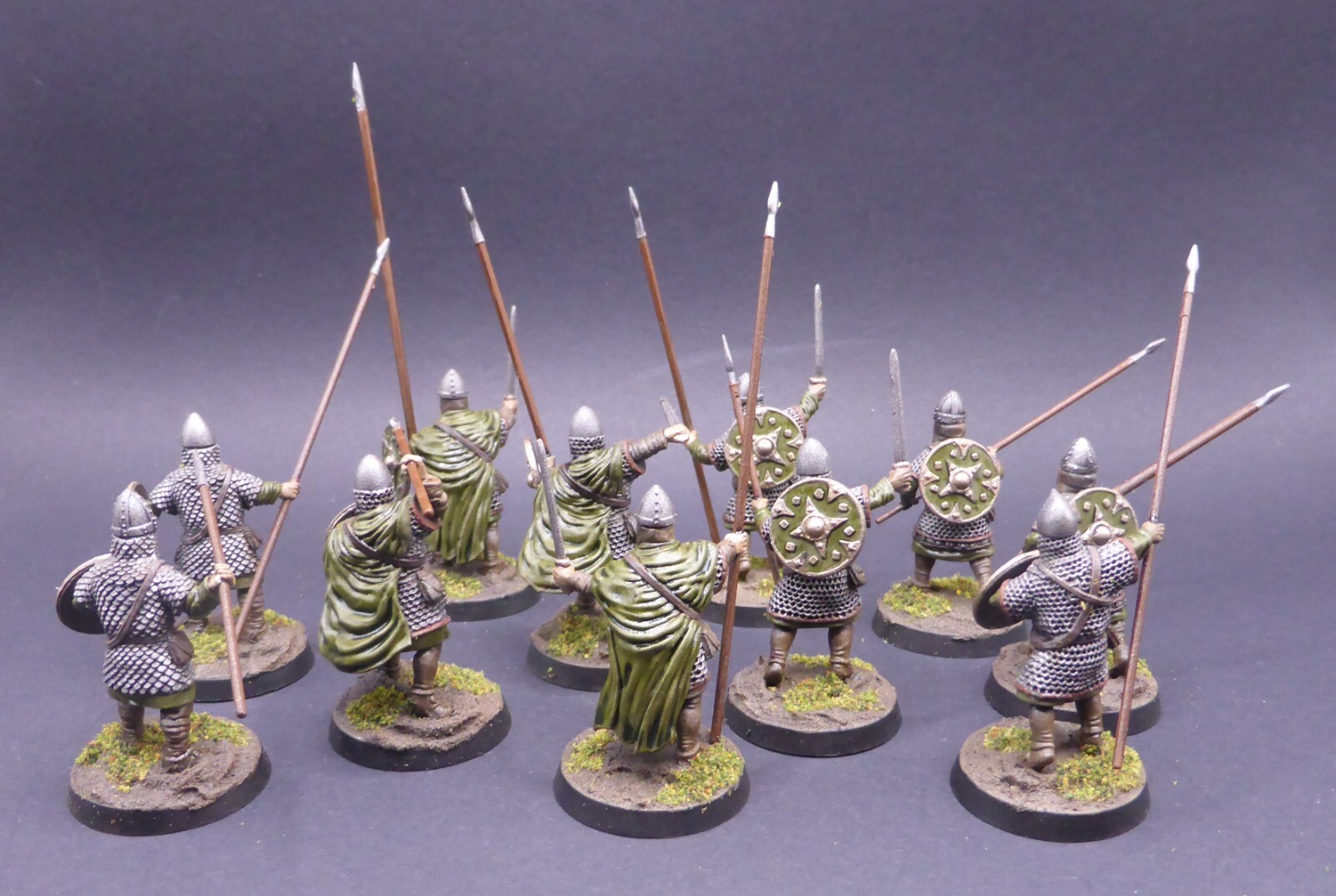 36 Saxon Infantry Victrix Rohan Middle Earth 28mm Painted Medieval ...