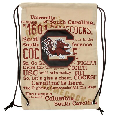 South Carolina Gamecocks Historic NCAA Canvas Drawstring Backpack | eBay
