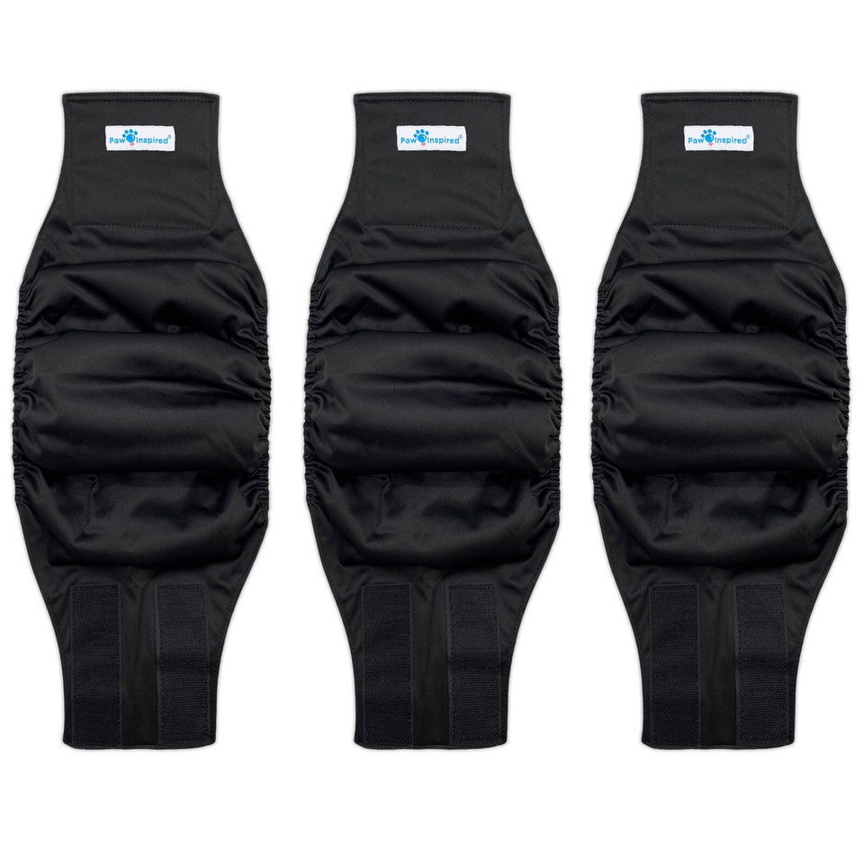 Paw Inspired Reusable Washable Male Dog Wraps, Belly Band for Male Dog ...